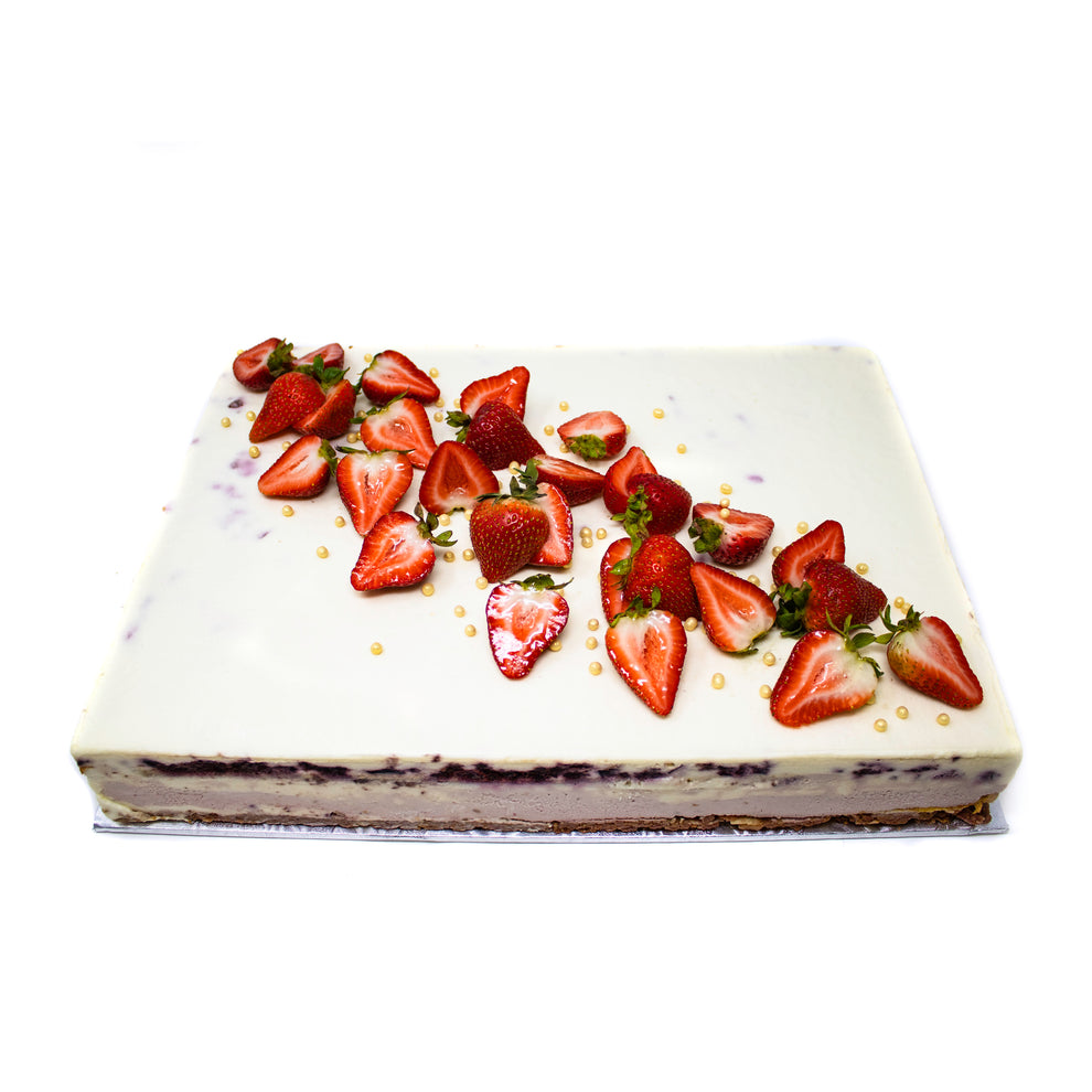 Raspberry Cherry Sakura Slab Cake – Daan Go Cake Lab | Toronto